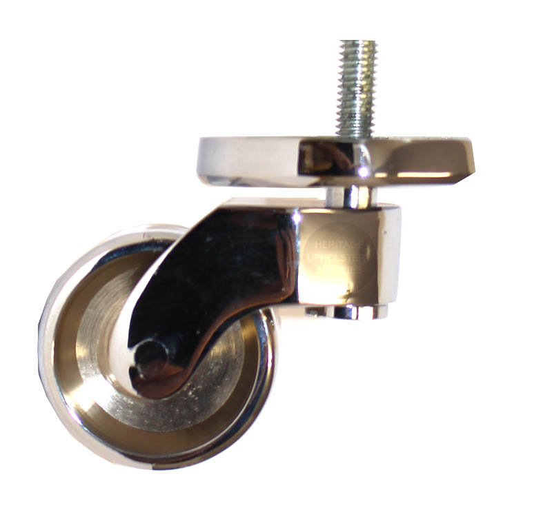 Chrome Castor Round Shallow Cup with Threaded Bolt | Chair Castors ...