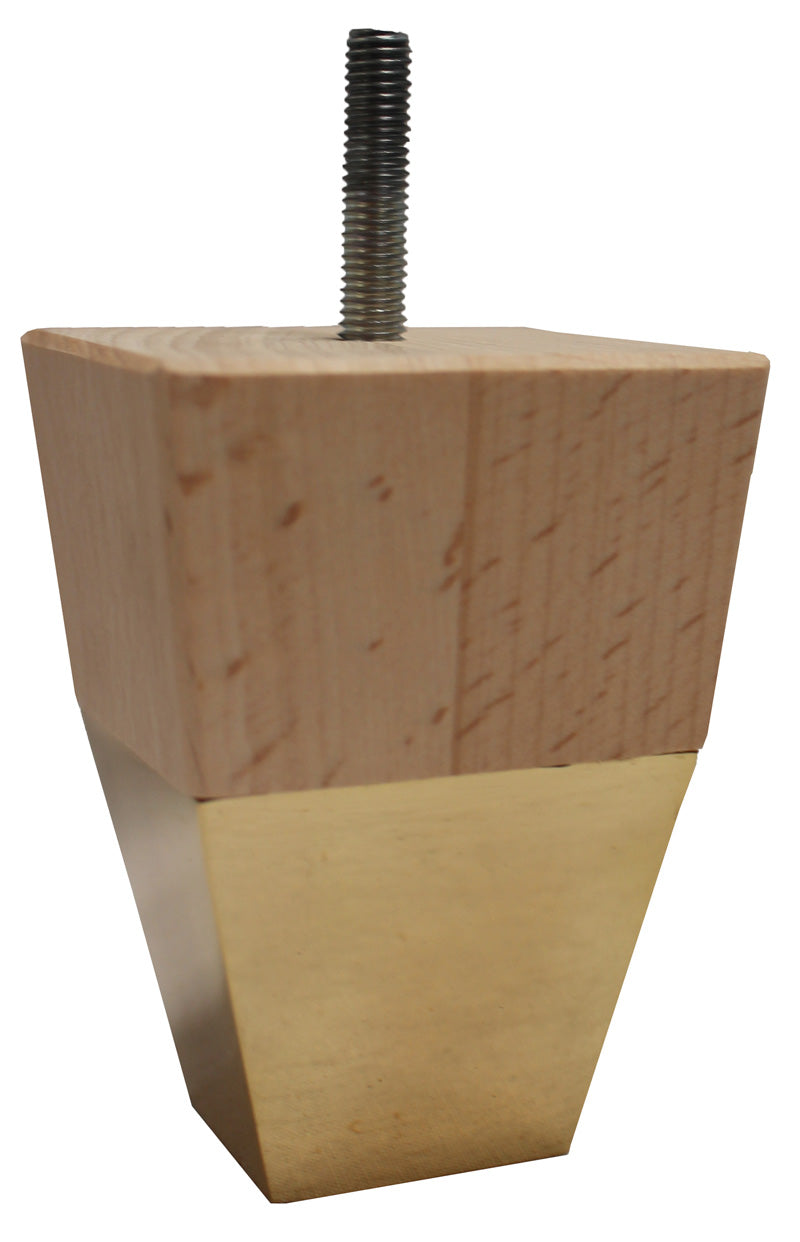 Inca Square Furniture Legs | Large Brass Slipper Cups – Heritage Components