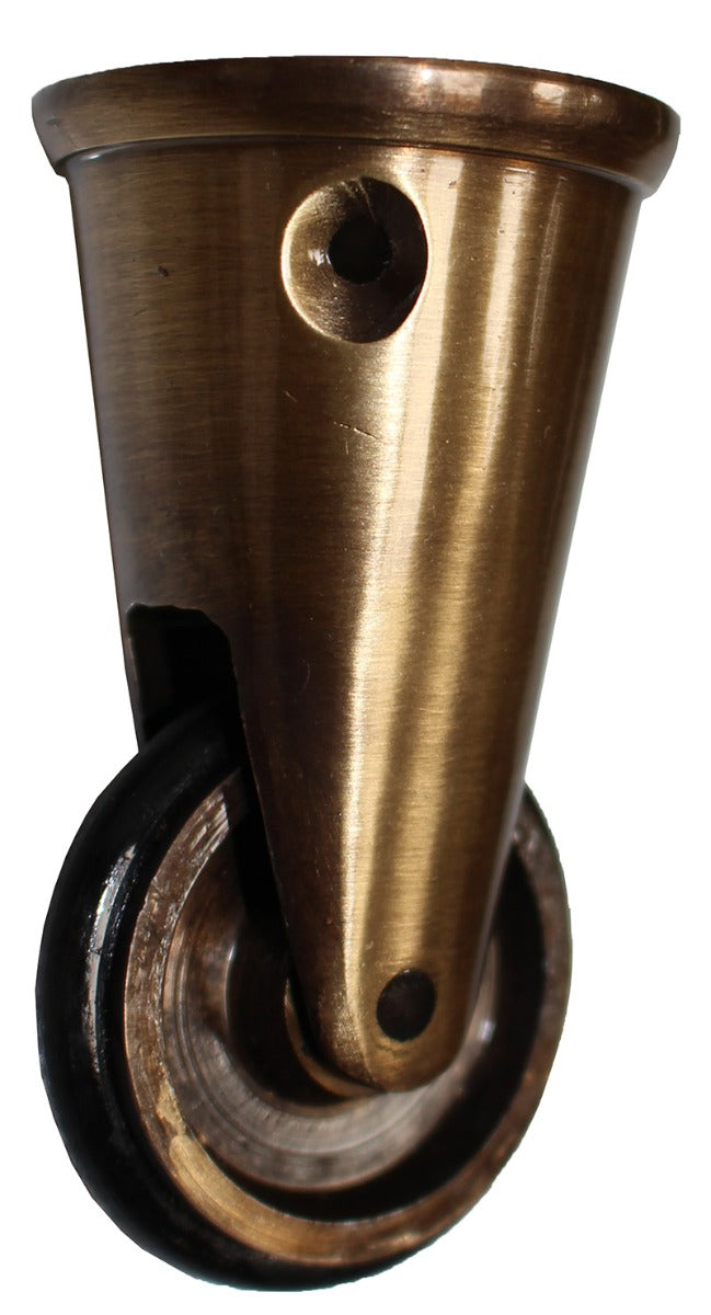 Vintage Antique Round Cup Castor with Rubber Tyre – Heritage Components